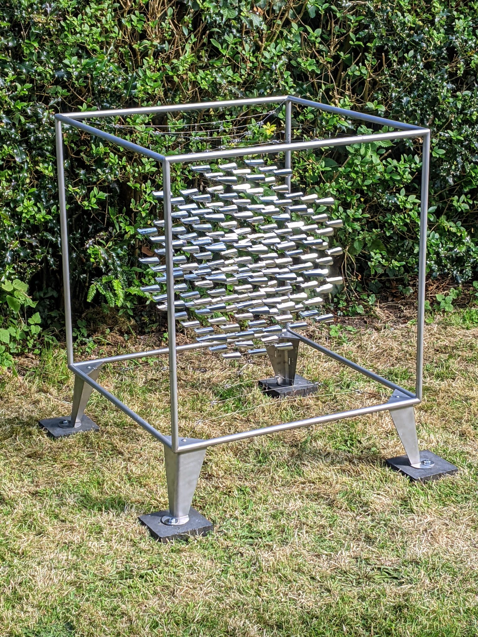 Wind Ball Cubed by Andrew Lee - £4,450 - Cotswold Sculpture Park Ltd